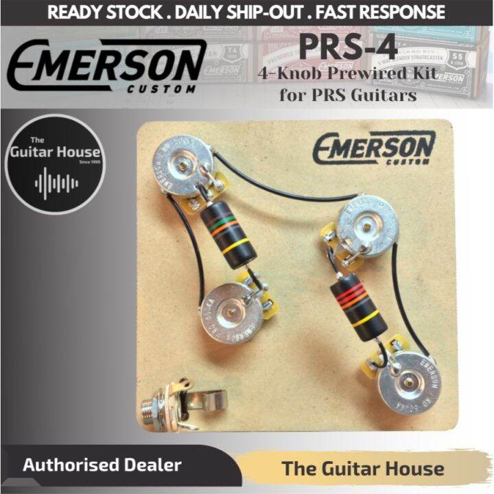 Emerson Custom PRS-4 4 Knob Prewired Kit for PRS Guitars (PRS4) (PRS 4 ...