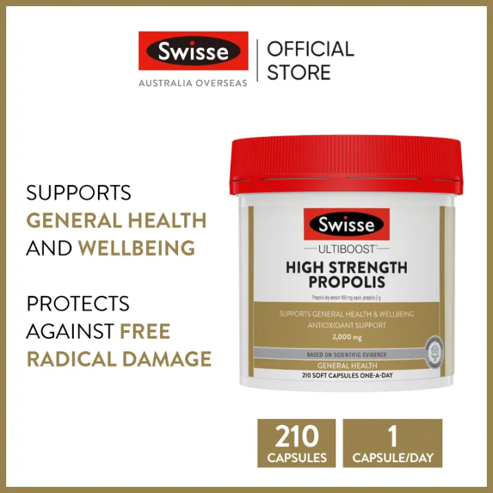Swisse Ultiboost High Strength Propolis 210 Soft Capsules (EXP:02 2025) [Delivery Time: 5-10 ...