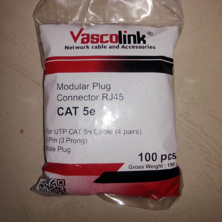 RJ45 Konektor Vascolink CAT5E 1 Pack 100 pcs | Lazada Indonesia