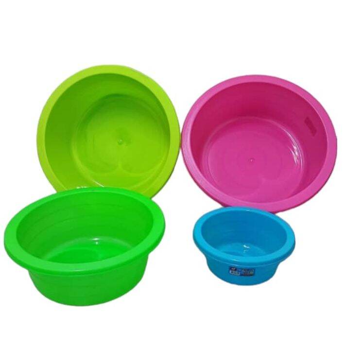 Round Plastic Basin / Plastik Cuci Sayur & Buah-Buahan / Besen Plastik ...