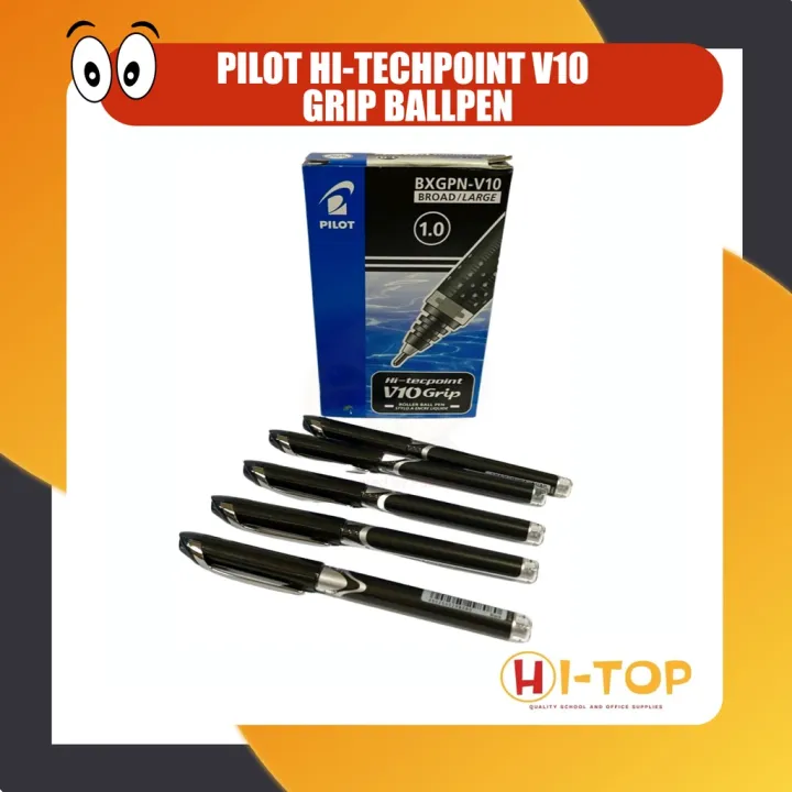 Pilot HI-Techpoint V10 (RT) Roller Ball Pen (Black)/ Pilot HI Techpoint ...