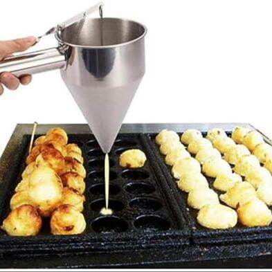Stainless Steel Funnel Batter Funnel Baking Funnel Takoyaki Tools Kaya ...