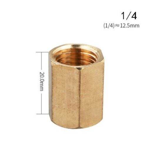 Double Nipple Dobel Nepel 1/4 1/4" Inch Inchi Inci Kuningan Brass Drat ...