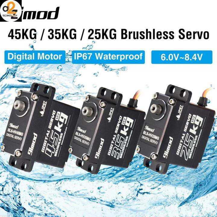 9imod Waterproof Brushless Coreless Servo 70kg 50KG 45KG 35KG 25KG Metal Gear Digital Servo for ...