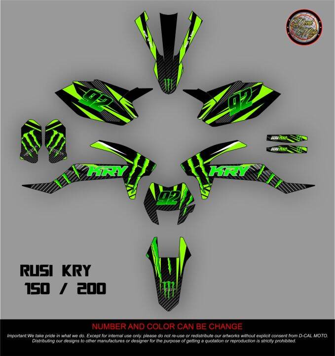 Decals, Sticker, Motorcycle, Decals Sticker for RUSI KRY 150/200 ...