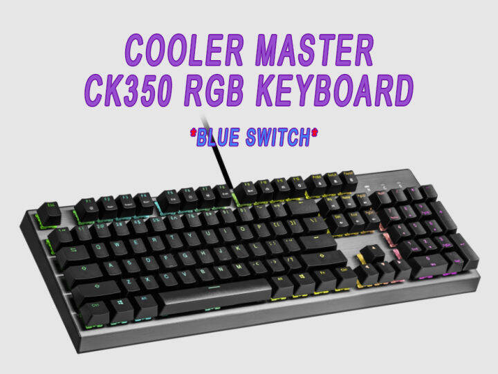 COOLER MASTER STORM WIRED USB MECHANICAL MASTERKEYS CK350 RGB KEYBOARD (CK-350-KKOL1-US) BLUE ...