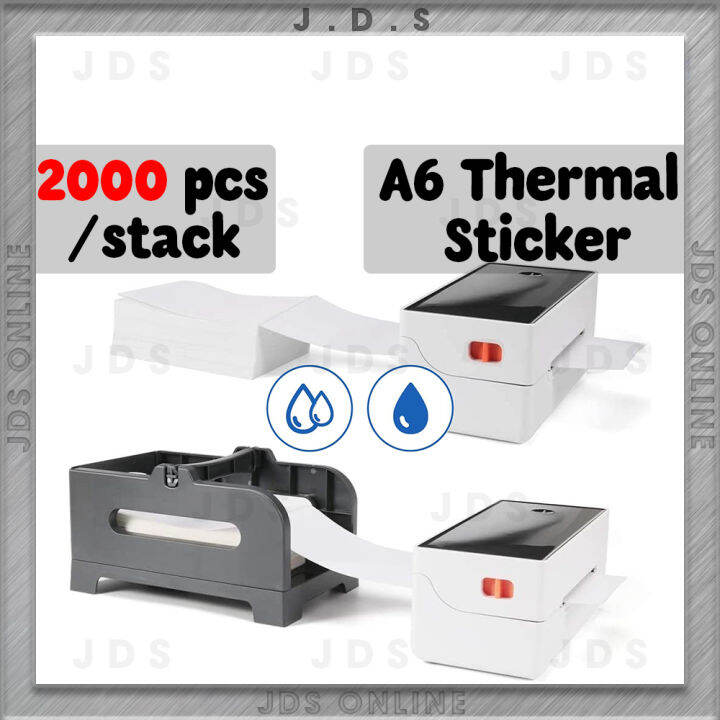 2000pcs Thermal Sticker A6 Paper Roll Fold Stack Airway Bill Sticker ...