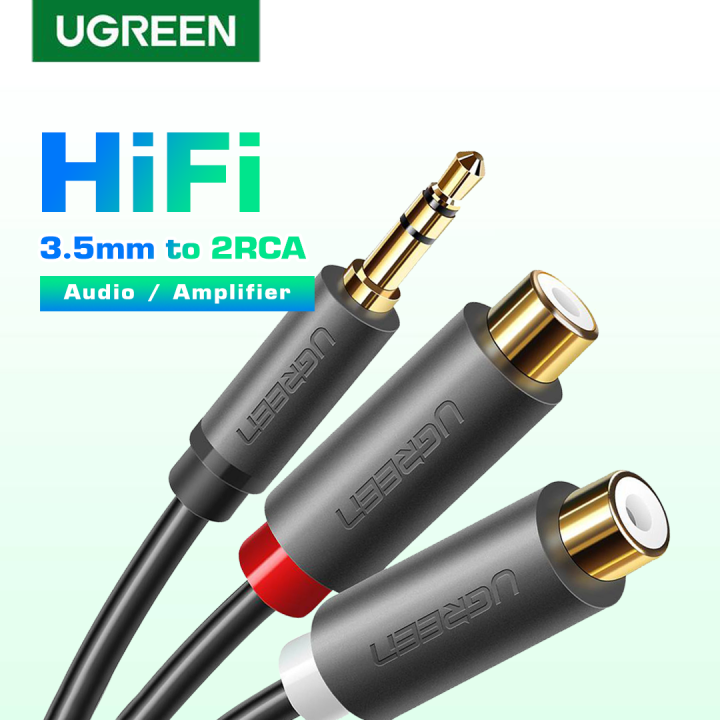 UGREEN รุ่น 10547 Aux 3.5mm Male to 2RCA Female Adapter Cable Aux ...
