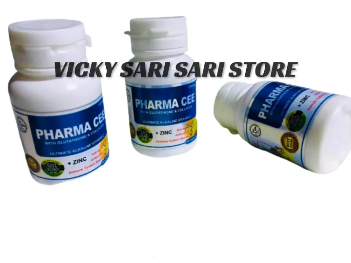 Pharma Cee With Gluta & Collagen 100MG 50 Capsules Ultimate Alkaline ...