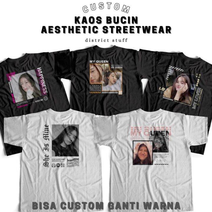Kaos Bucin Kaos Custom Bucin Aesthetic Street Wear | Kaos Viral Tiktok ...
