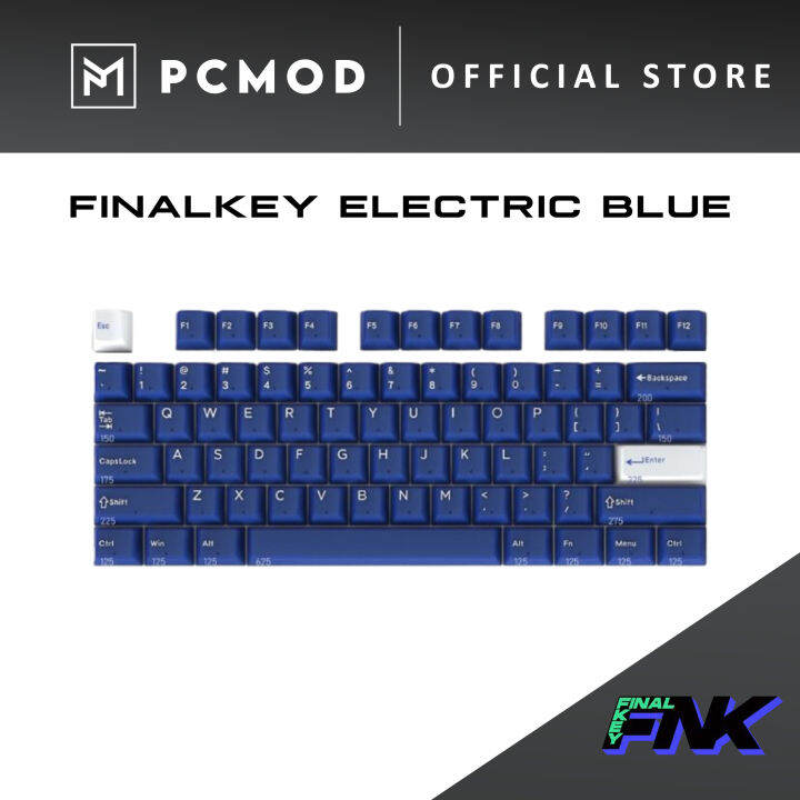 Finalkey Electric Blue ABS Doubleshot Translucent Keycaps | Cherry ...