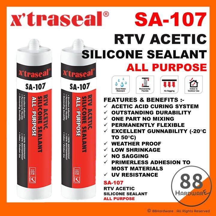 【100% Fresh Stock】xtraseal v-tech all purpose SA-117 SA-107 acetic silicone sealant / silicon ...