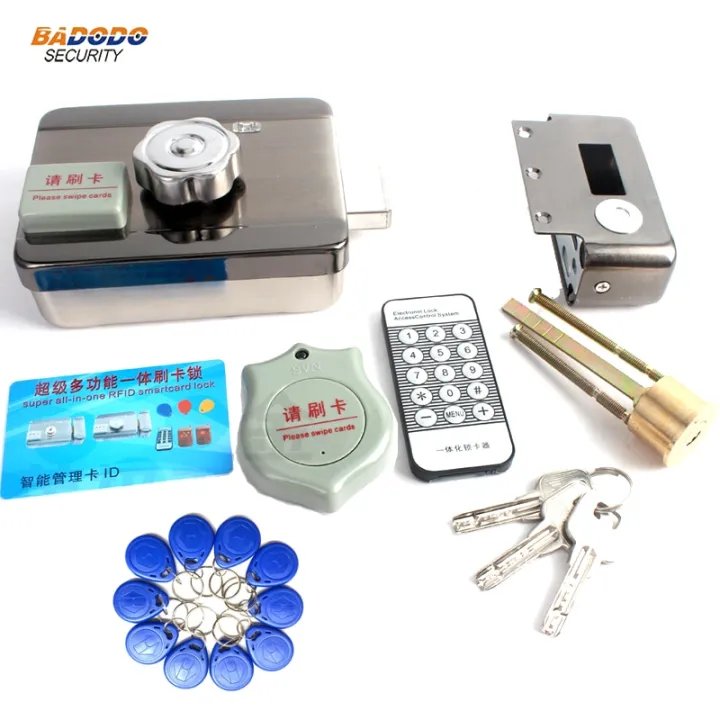 Electric Lock 125Khz RFID ID EM Card Motor Lock With Mechanical Key ...