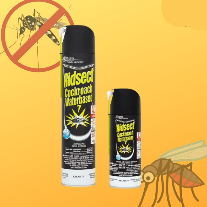 Ridsect roach Waterbased Spray/ Aerosol Racun Serangga (600ml/270ml ...