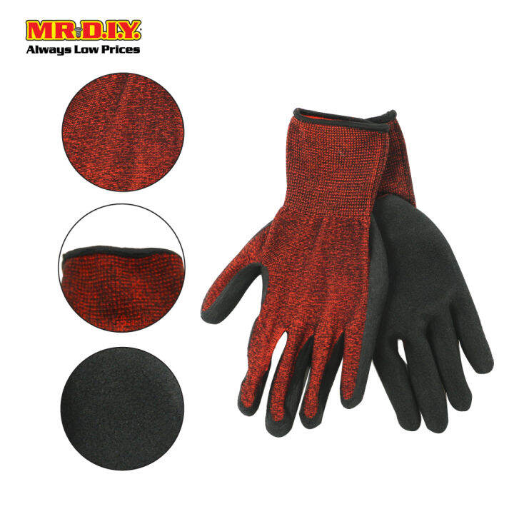 MR.DIY Nitrile Coated Nylon General Protection Work Gloves | Lazada