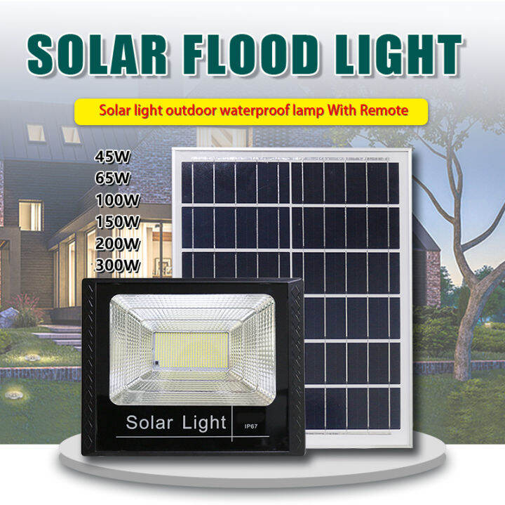 Solar light 100W Solar flood light outdoor waterproof garden Spot LED Solar cell lights Solar ...