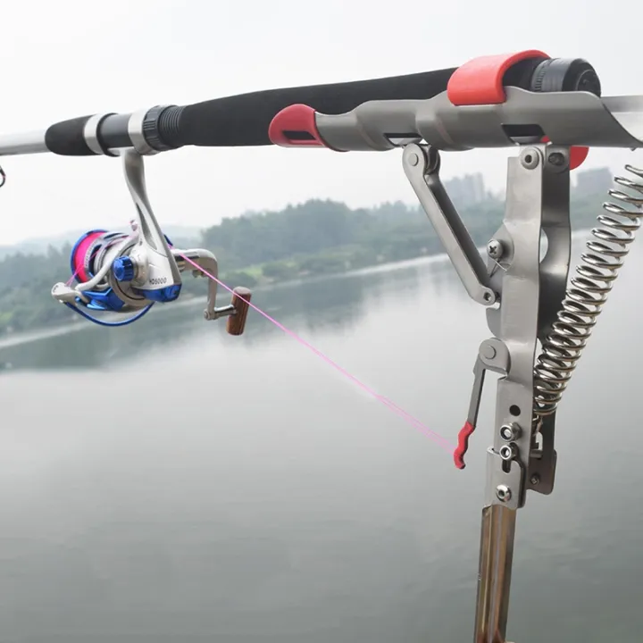 【hot】 New Full Stainless Steel Automatic Spring Fishing Rods Holders ...