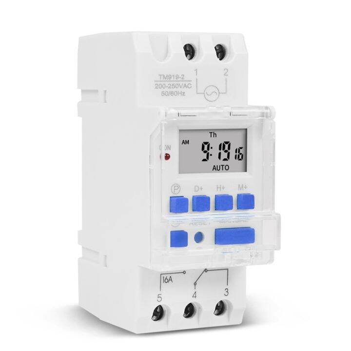 Sinotimer Tm919a 2 Programmable Digital Time Switch Relay Timer Control Ac 220v 16a Din Rail