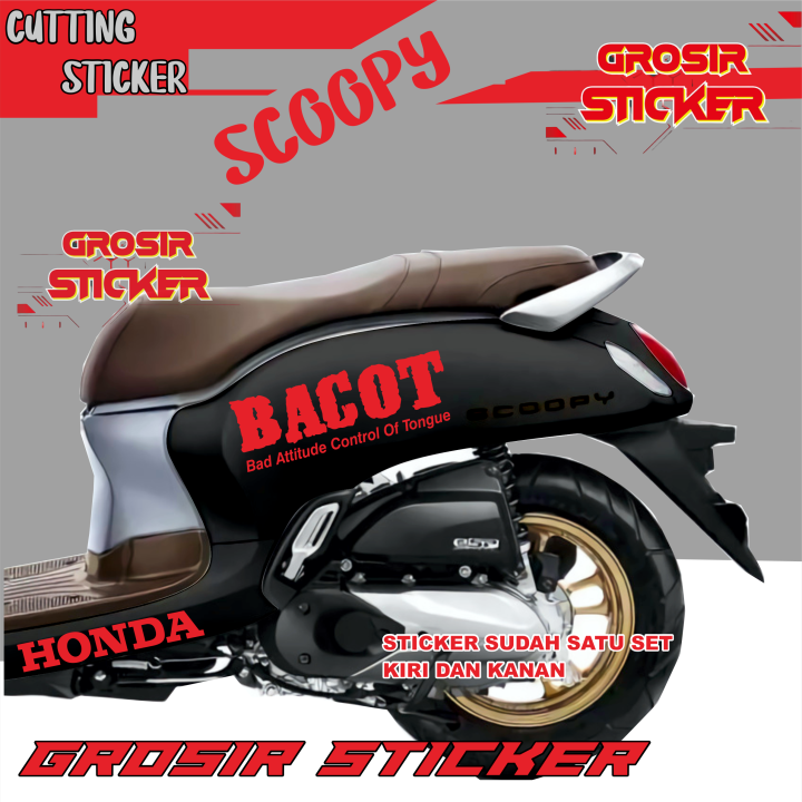 VIRAL TERMURAH STICKER CUTTING BACOT - CUTTING STRIPING MOTOR HONDA ...