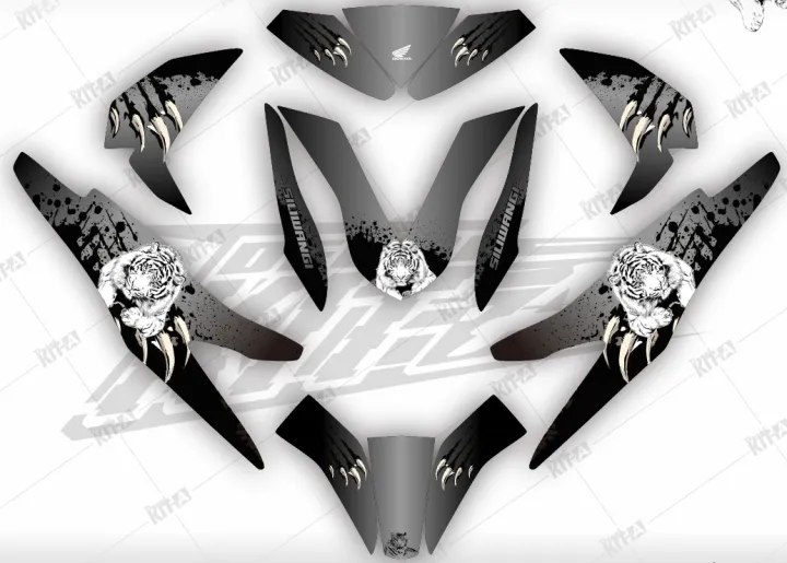 Decal Beat Street Stiker beat deluxe cbs digital motif harimau macan ...