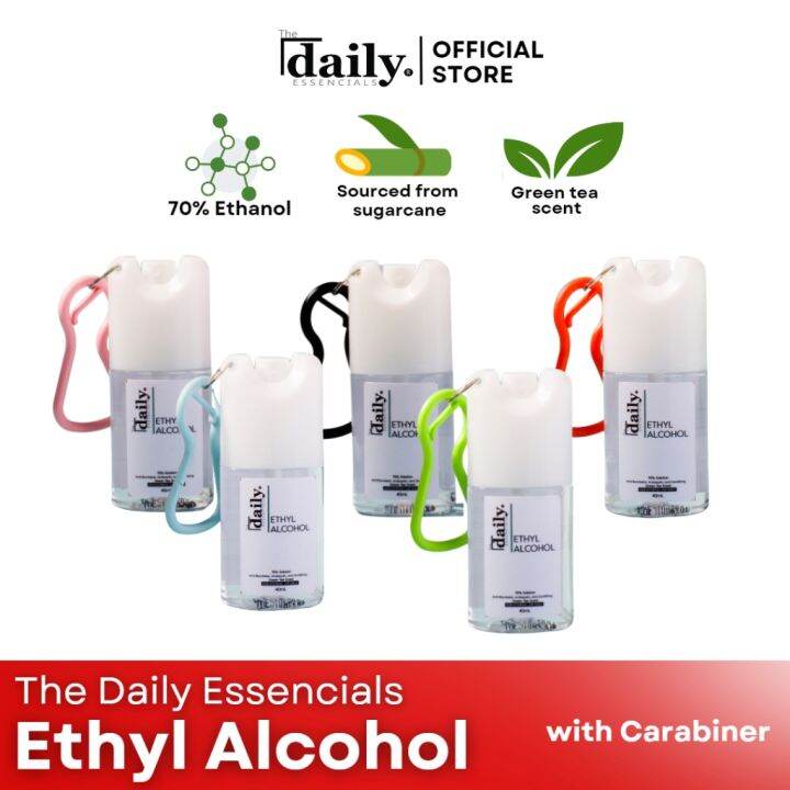 The Daily Essencials Ethyl Alcohol (40mL spray with carabiner) | Lazada PH