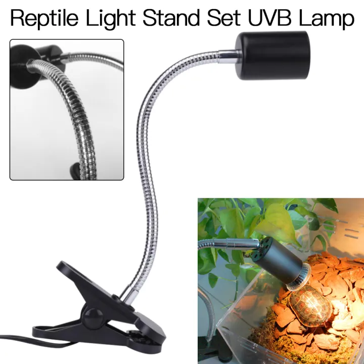 Reptile Light Stand Set UVB Lamp Clip-On Lamp Holder Turtle Tortoise ...