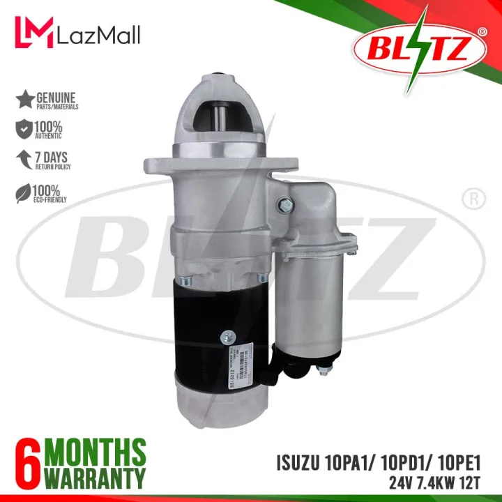 BLITZ STARTER ASSEMBLY ISUZU 10PA1 / 10PD1 / 10PE1 12T 24V / 7.4KW 6 ...