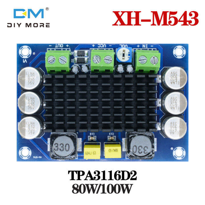 Original diymore XH-M543 80W/100W TPA3116D2 แผงบอร์ดโมดูลขยายเสียงดิจิตอล Dual-channel เครื่อง ...