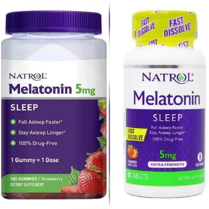 RETAIL Natrol Melatonin ADULT Gummies/Chewable Tablet 5mg for 12YRS ...