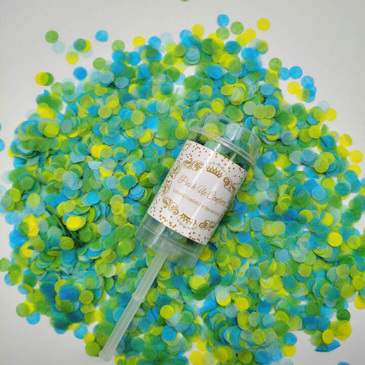 D331 Green Paper Confetti Push Poppers | Birthday Baby Shower Gender ...