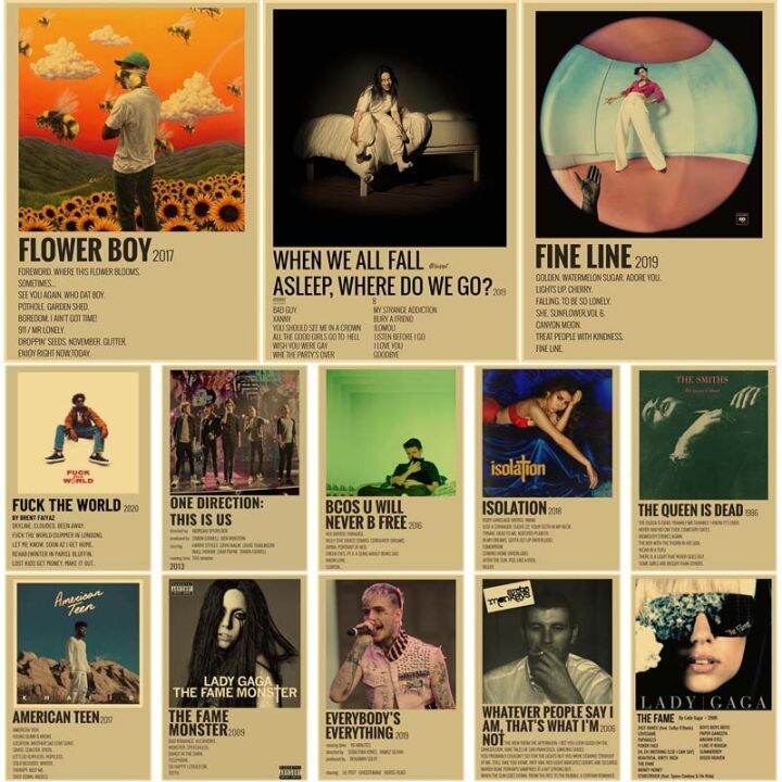 Popular Music Band Singer Posters Retro Kraft Paper Show Poster DIY ...