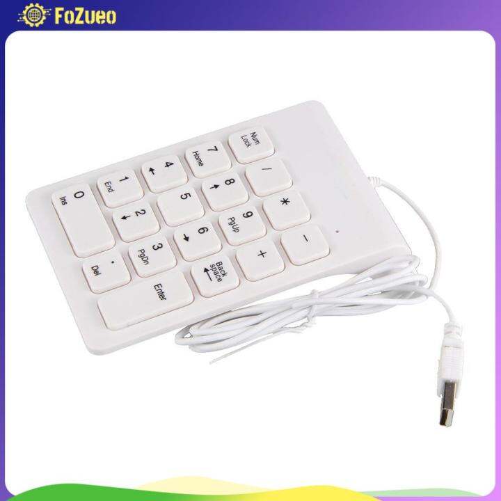 FoZueo USB 18-keys Num Pad Numeric Number Keypad Keyboard for Laptop ...