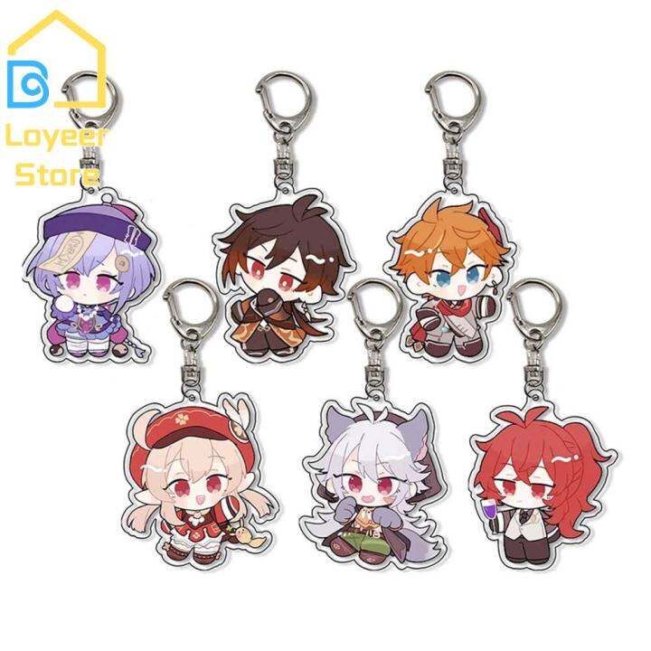 UJYU ตุ๊กตาอนิเมะผู้หญิง อุปกรณ์ต่อพ่วง อะคริลิค จี้ห้อยกระเป๋า ผู้เล่น ...