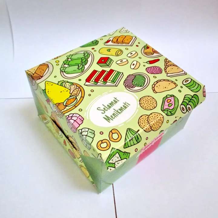 Kardus Snack Motif UP 002 Tradisional Snack 12x12x7 isi 100 lembar ...