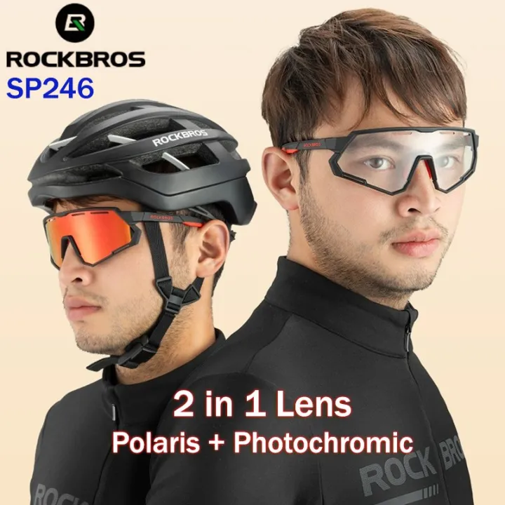 Rockbros SP246 Kacamata Sepeda 2 Lensa Polarized Photochromic Polaris | Lazada Indonesia