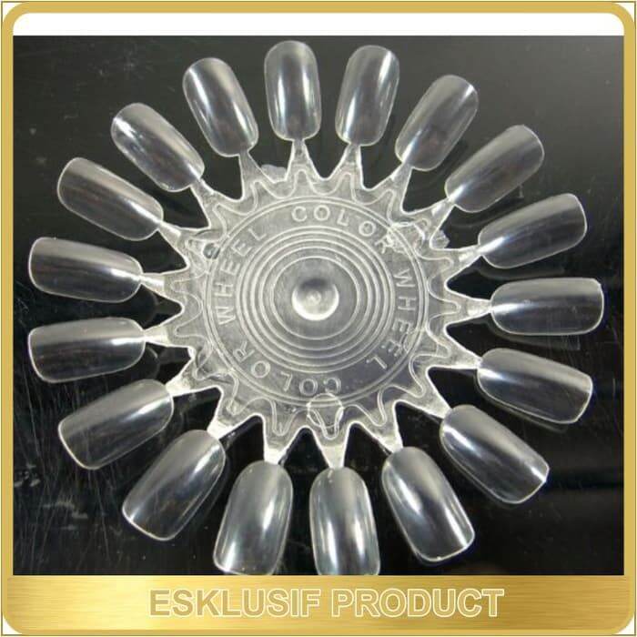 (SATUAN) BENING / PUTIH Wheel Of Nails Delapan Belas Kuku Palsu Bening ...
