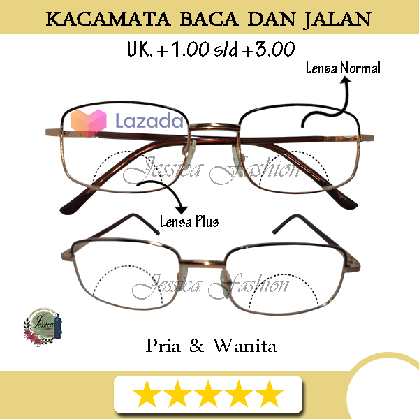 BISA BAYAR DI RUMAH - kacamata untuk baca dan jalan ready ukuran +1.00 ...