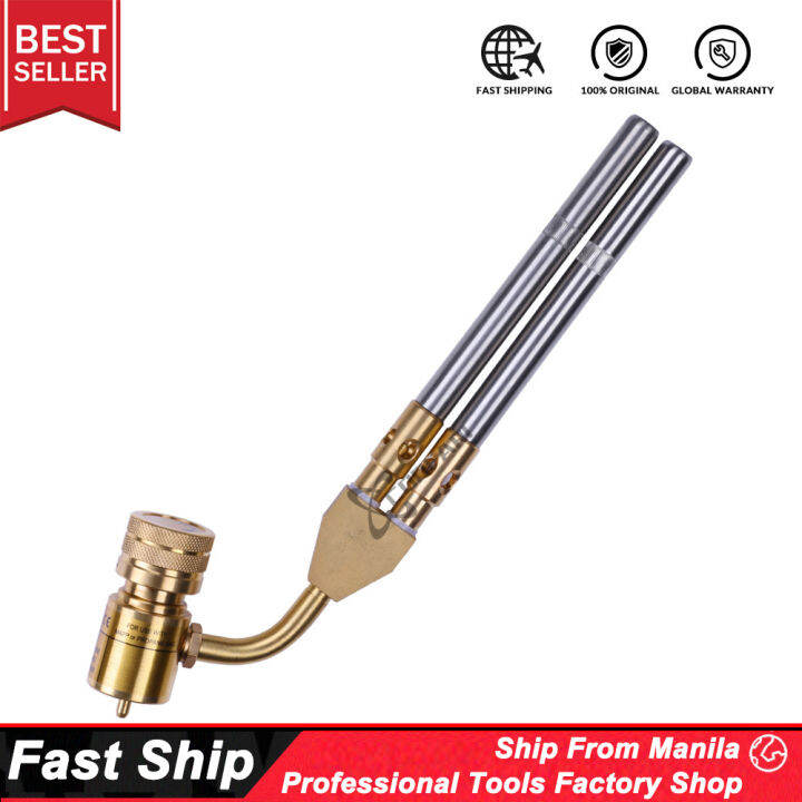 2 Nozzles MAPP Torch Gas Welding Gun Flame Brazing Gun CGA600 ...