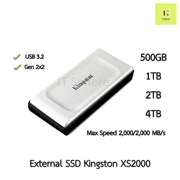 Kingston XS2000 External SSD Portable USB3.2 Gen 2x2 500GB 1TB 2TB 4TB ...