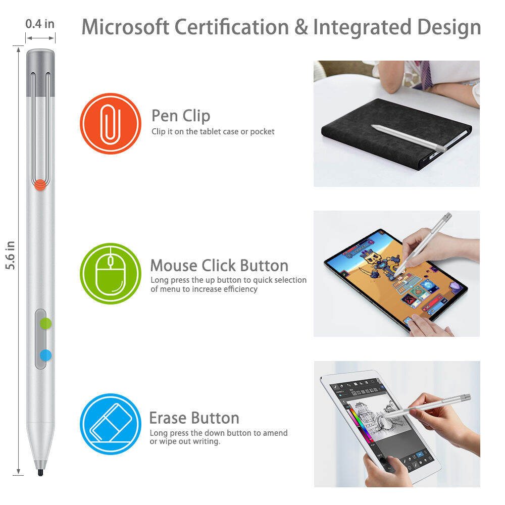 Stylus Pen For Microsoft Surface Pro 7 Surface Laptop GO 2 Book Studio ...