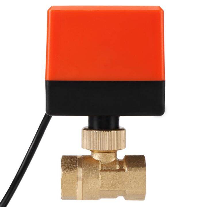 Ball Valve AC 220V Brass Electric Motorized Ball Valve 2 Way 3-Wire 1.6Mpa Thread DN15 DN25 ...