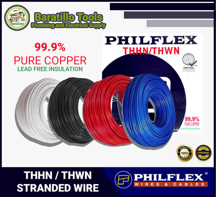 PHILFLEX 2.0MM, 3.5MM, 5.5MM & 8.0MM PER METER THHN Wire | Lazada PH