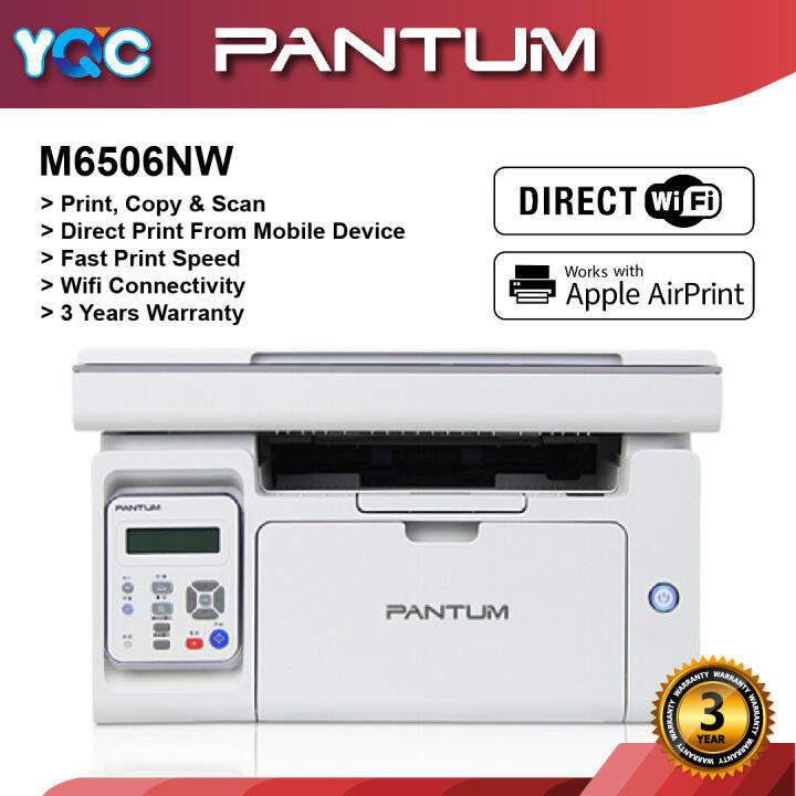 Pantum M6506NW A4 Multifunction Laser Printer Print Scan Copy Life Time ...