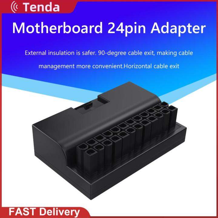 ATX 24 Pin to 90 Degree Power Plug Adapter Mainboard Motherboard Power ...