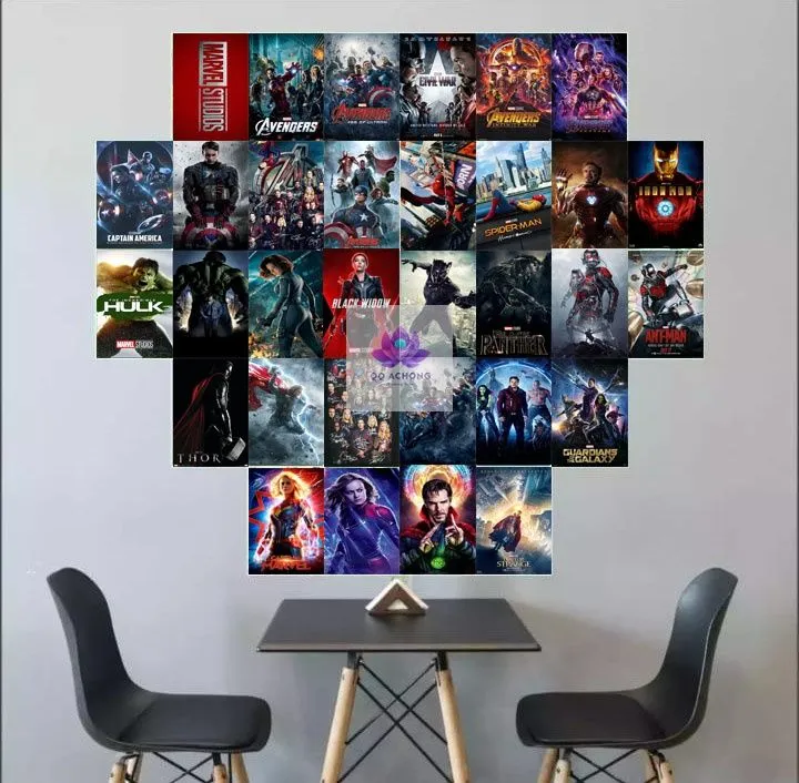 T14 Poster Dinding Kamar Cowok/Cewe TEMA SUPERHERO/PAHLAWAN/AVENGERS ...