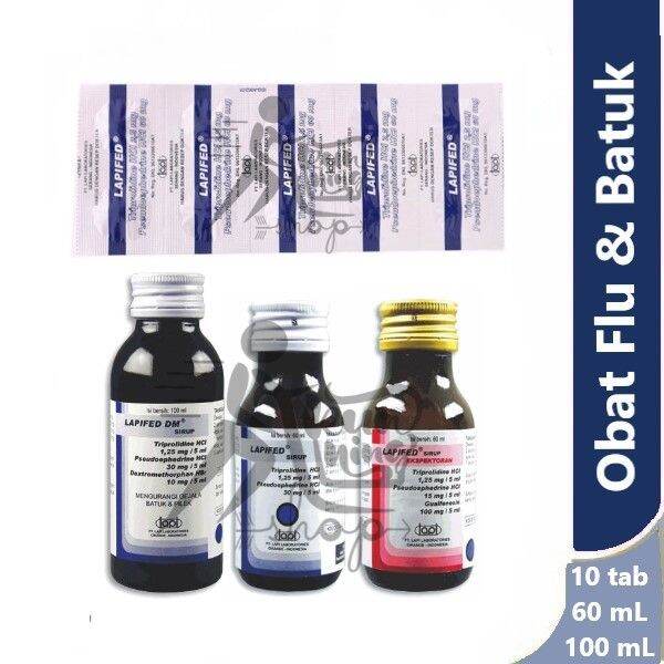 Obat Sirup Lapifed All Varian 100 mL & 60 mL & Strip / 10 tablet - obat ...