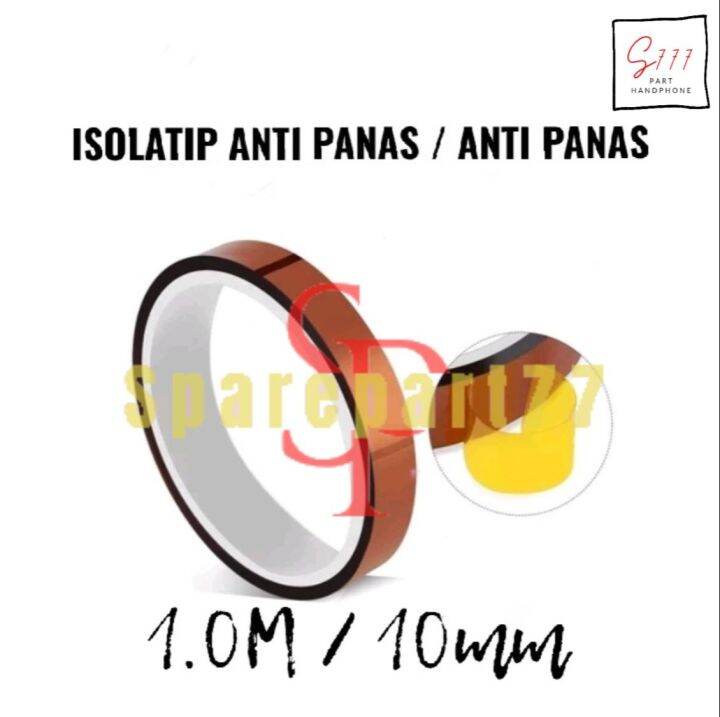 Isolatip Tape Kuning Anti Panas Lebar 10mm / Isolasi Solatip Solatif ...