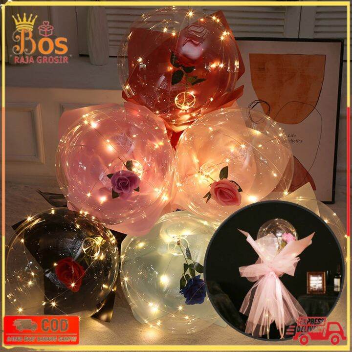 BRG Bucket Balon PVC Balon BOBO Bucket Balon Bunga mawar Bucket Balon ...