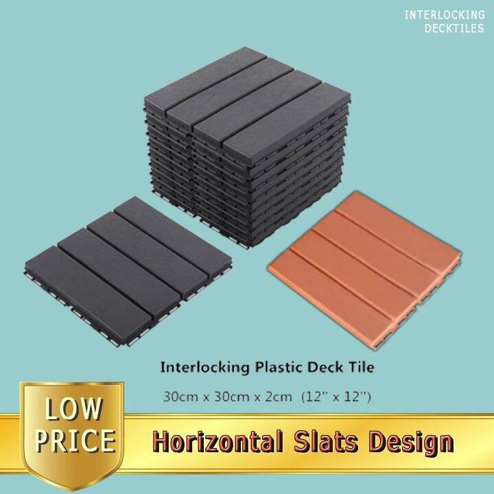 PLASTIC INTERLOCKING DECK TILES FLOORING (Horizontal Slats) | Lazada PH