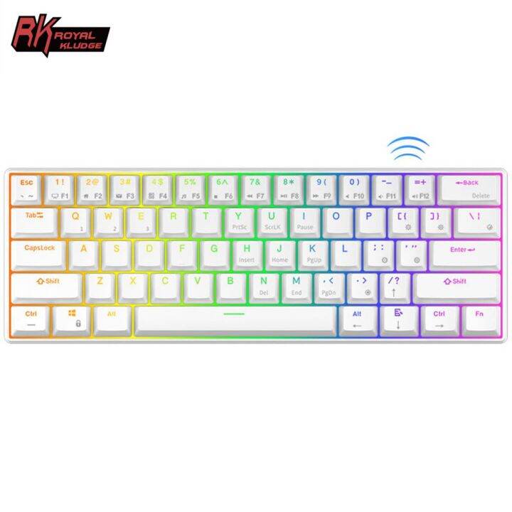RK61 Royal Kludge Dual Mode Bluetooth 3.0&USB RGB Backlit Mechanical ...